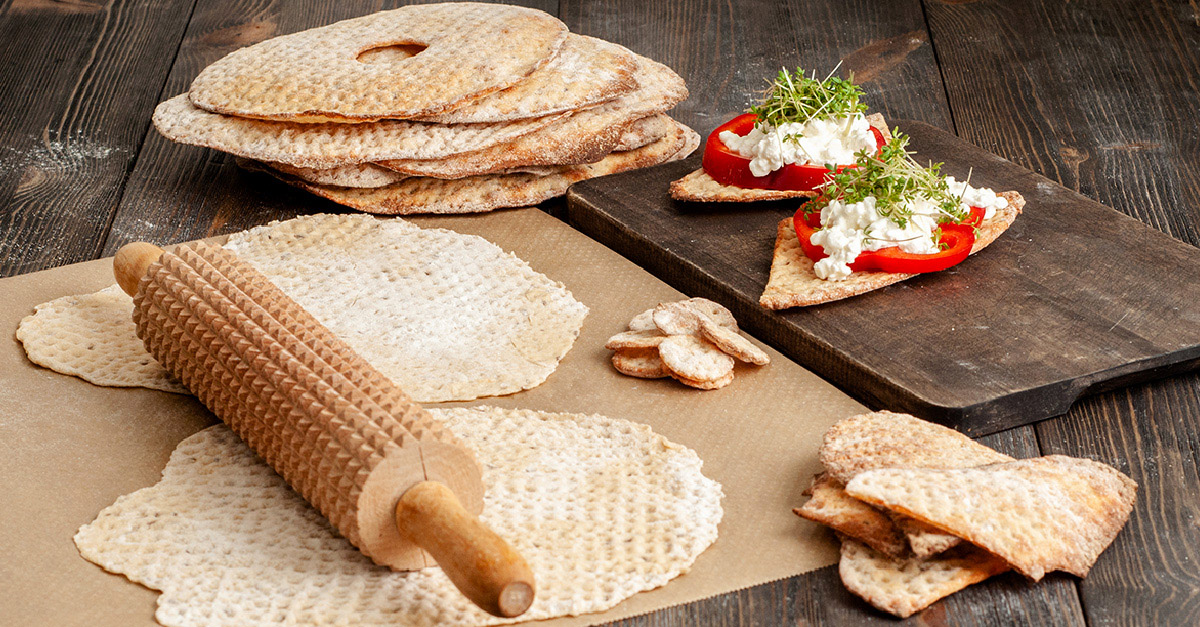 Hembakat knäckebröd